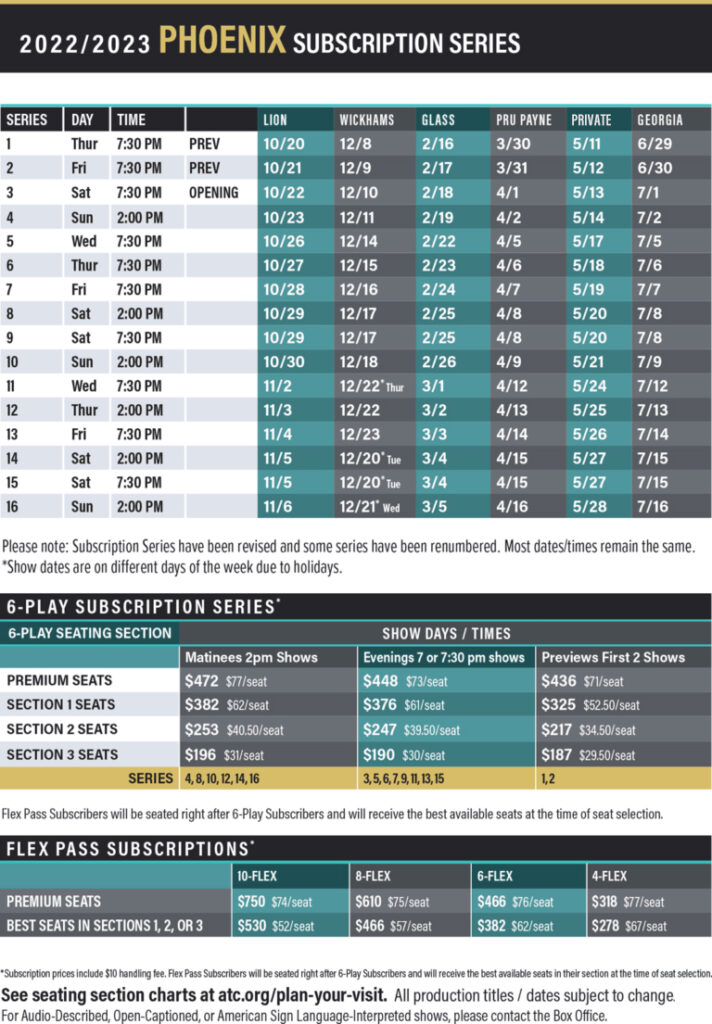 Phoenix Subscription Series - Arizona Theatre Company