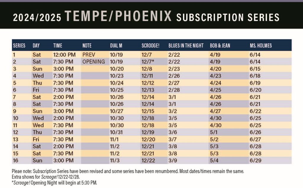 Tempe/Phoenix Subscription Series - Arizona Theatre Company